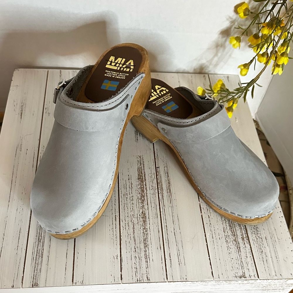 Mia Alma Suede Clogs X Made In Sweden - Gem